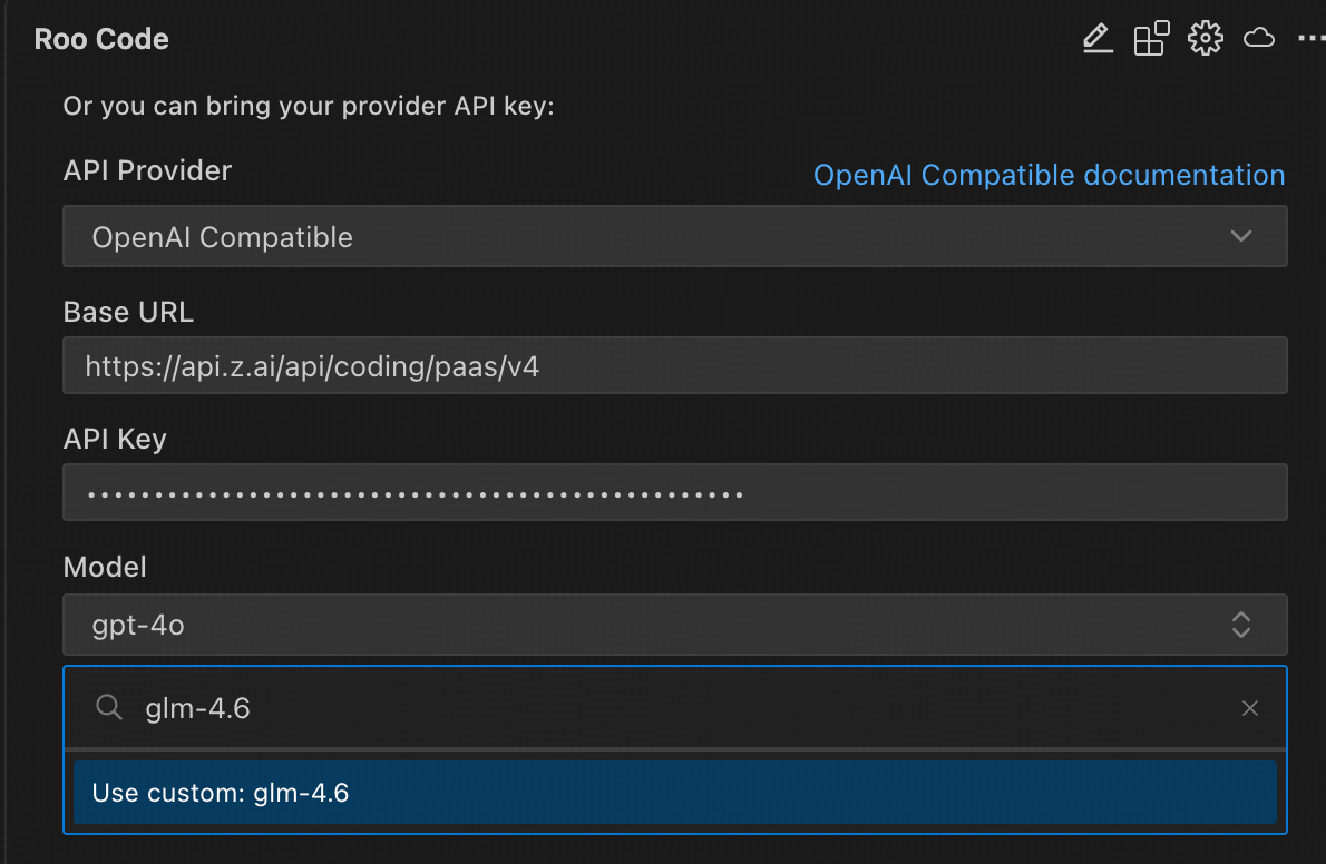 Roo Code - Z.AI DEVELOPER DOCUMENT